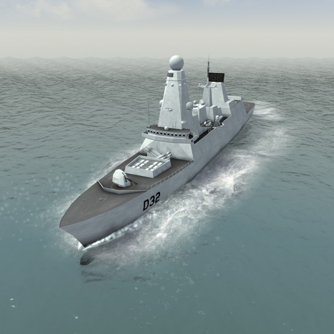 bow ship wake animation 3d model