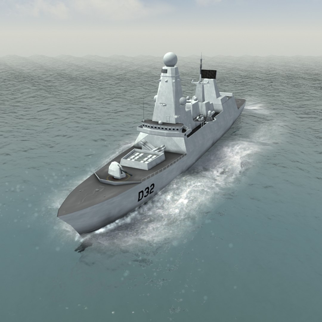 bow ship wake animation 3d model