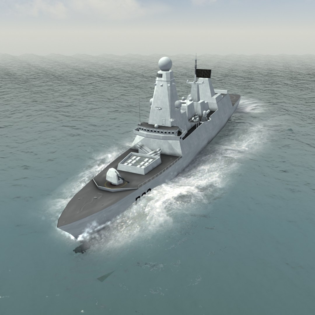 bow ship wake animation 3d model