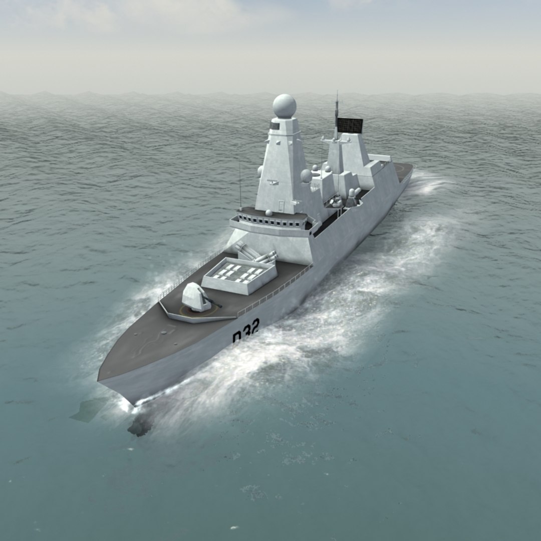 bow ship wake animation 3d model