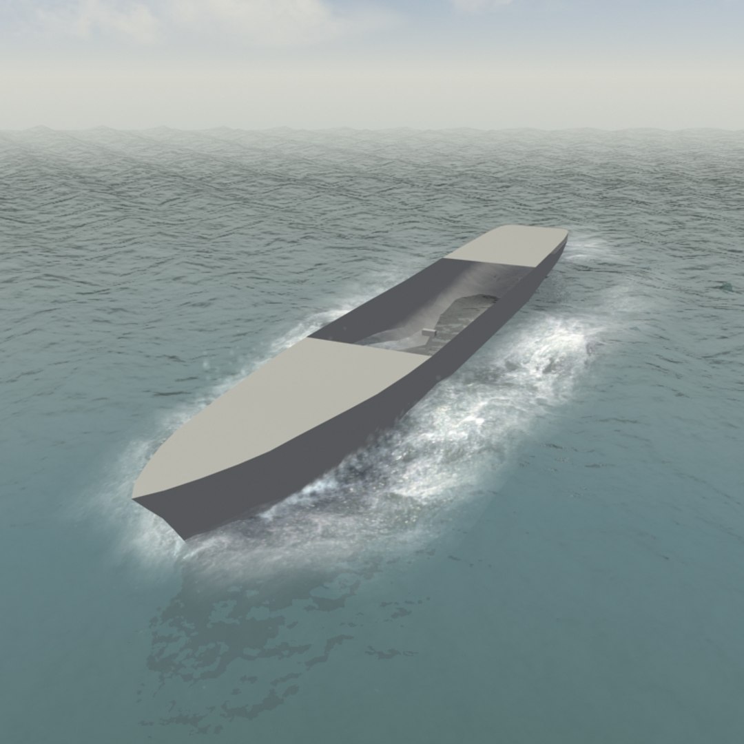 Bow Ship Wake Animation 3d Model