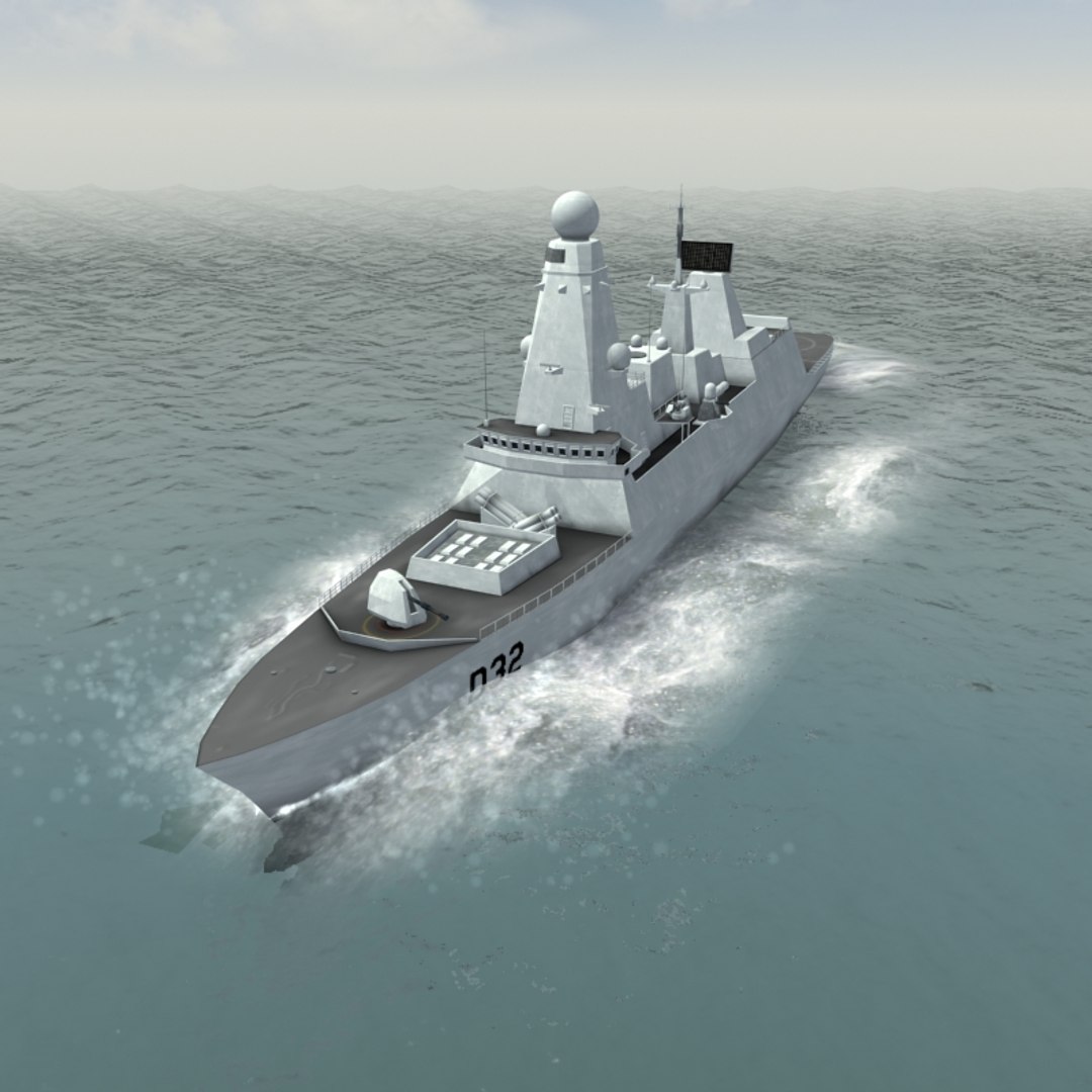 bow ship wake animation 3d model