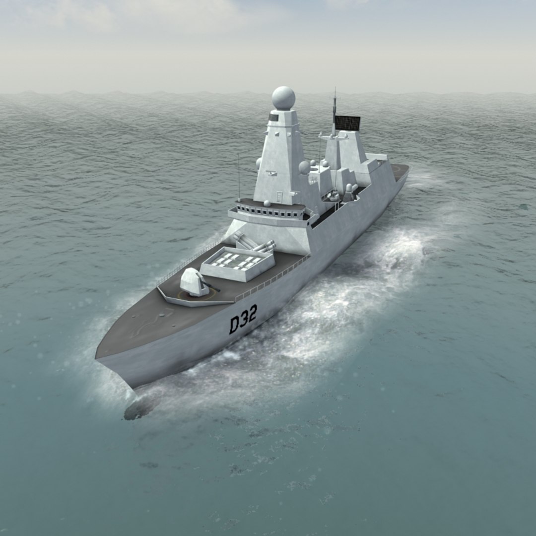 bow ship wake animation 3d model