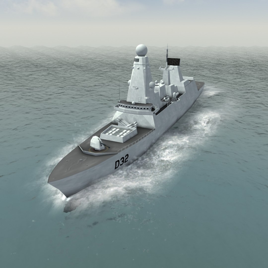 bow ship wake animation 3d model