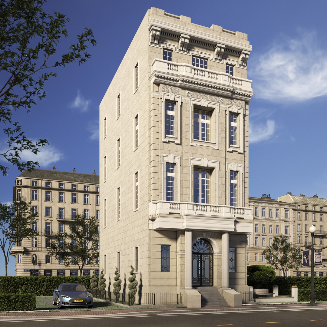 Neoclassical House 3D Model - TurboSquid 1766076