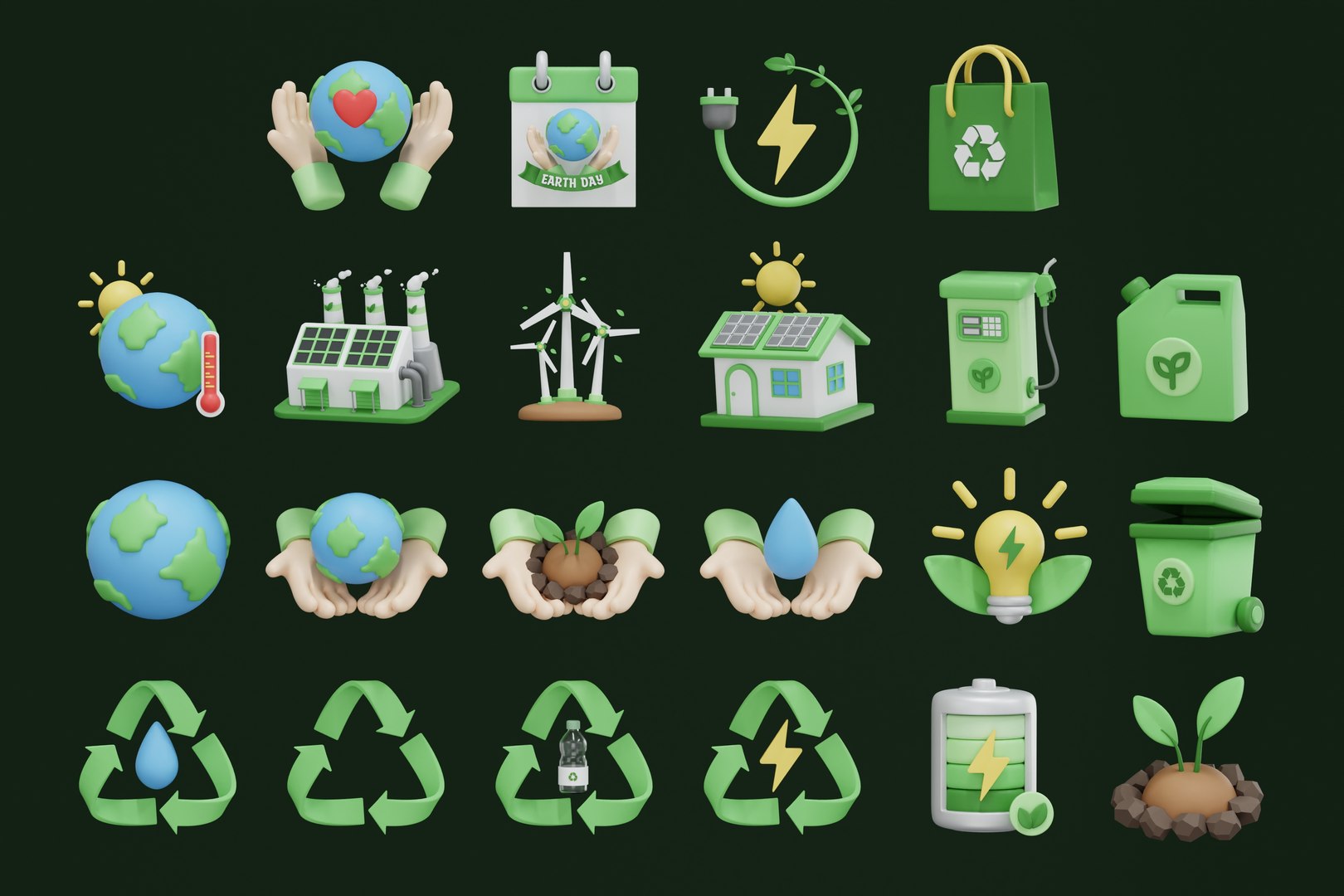 3D Ecology 3D Icon Pack - TurboSquid 2219883