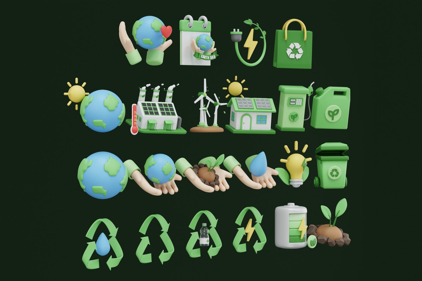 3D Ecology 3D Icon Pack - TurboSquid 2219883