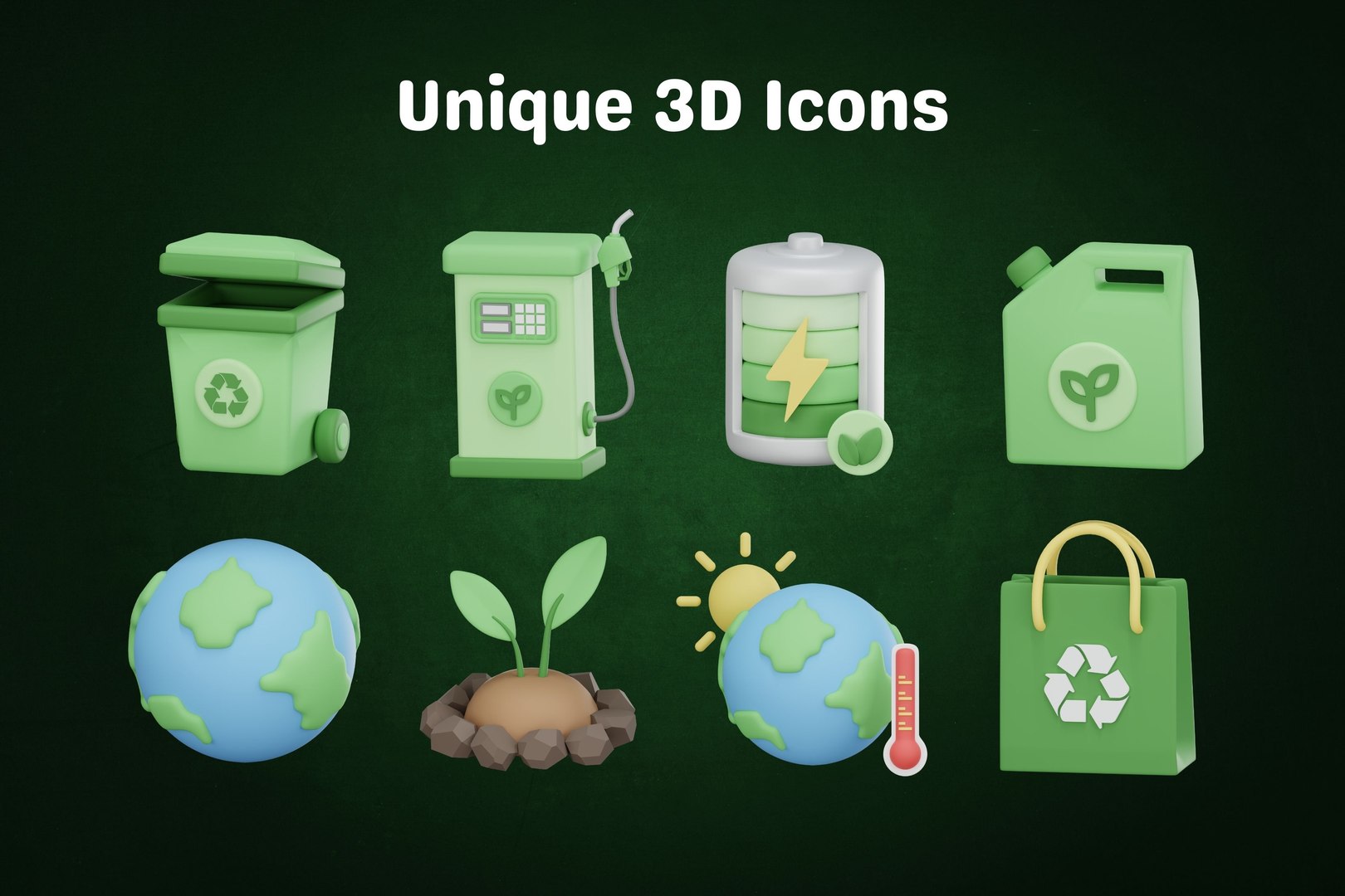3D Ecology 3D Icon Pack - TurboSquid 2219883
