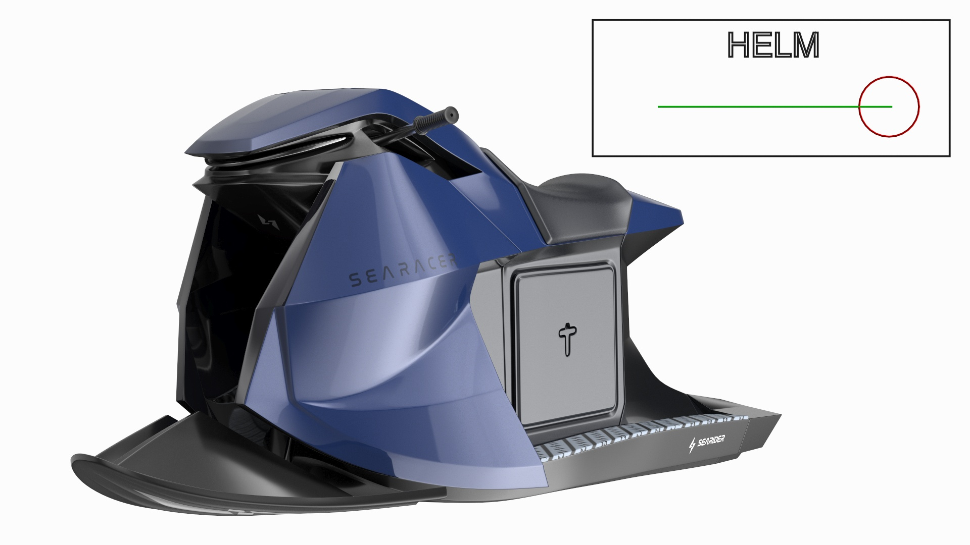 Searacer Jet Ski Blue Rigged Model - TurboSquid 2383079