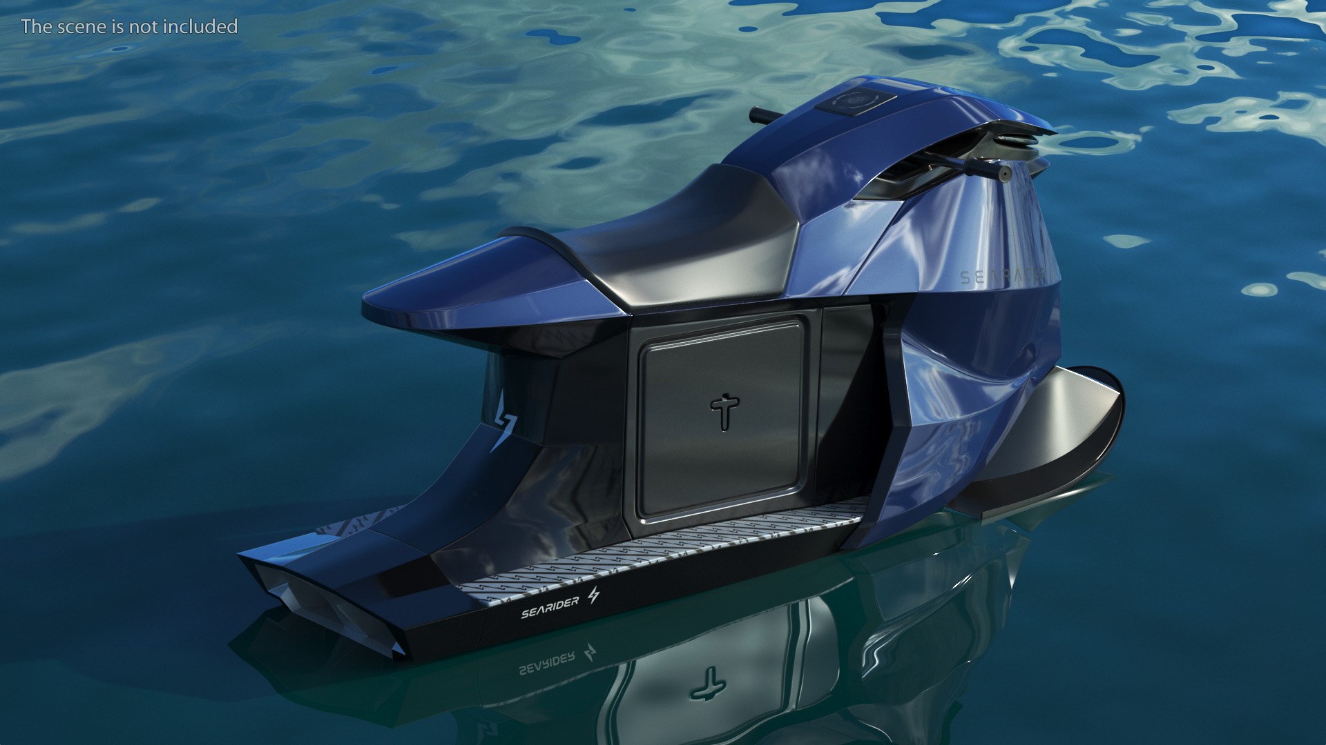 Searacer Jet Ski Blue Rigged Model - TurboSquid 2383079