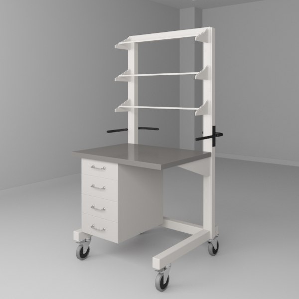 3d mobile height adjustable carts