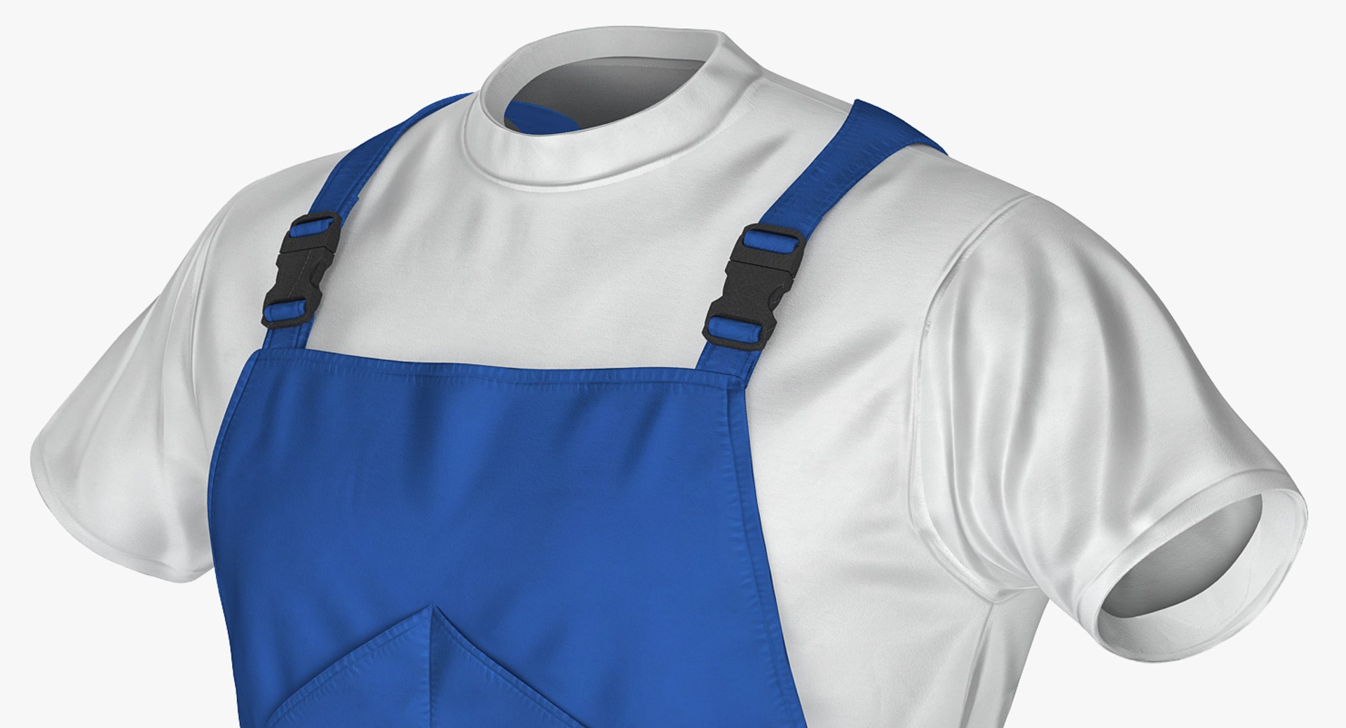 3d Construction Worker Blue Uniform