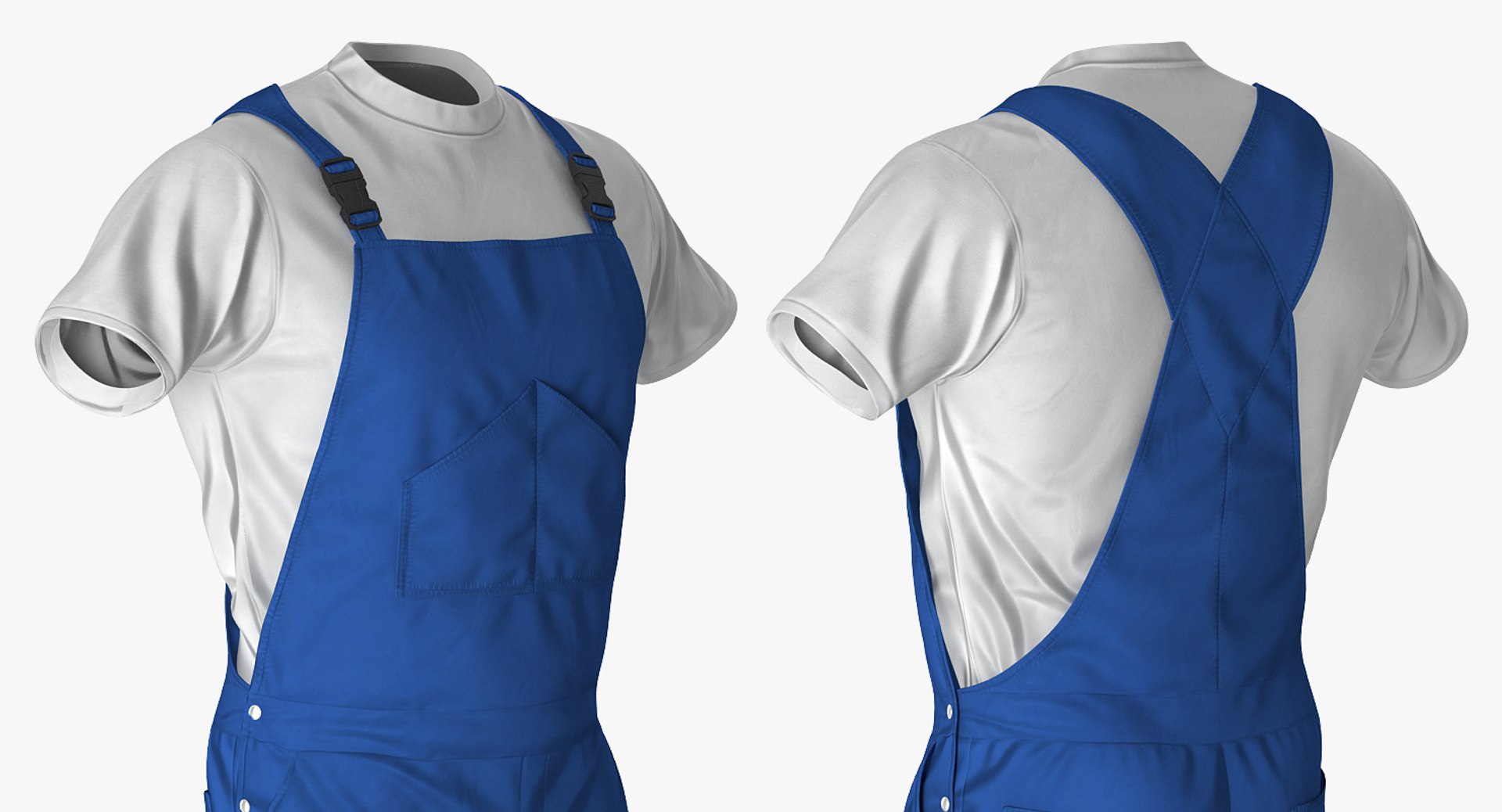 3d Construction Worker Blue Uniform