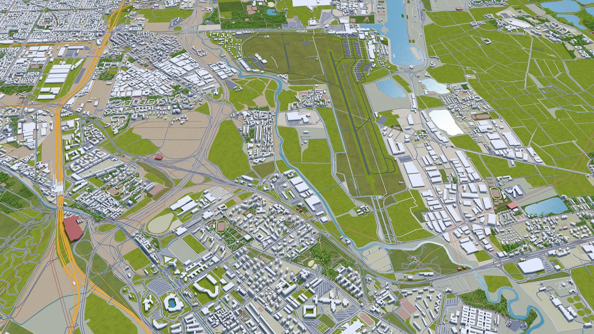 3D city area building model - TurboSquid 1533606