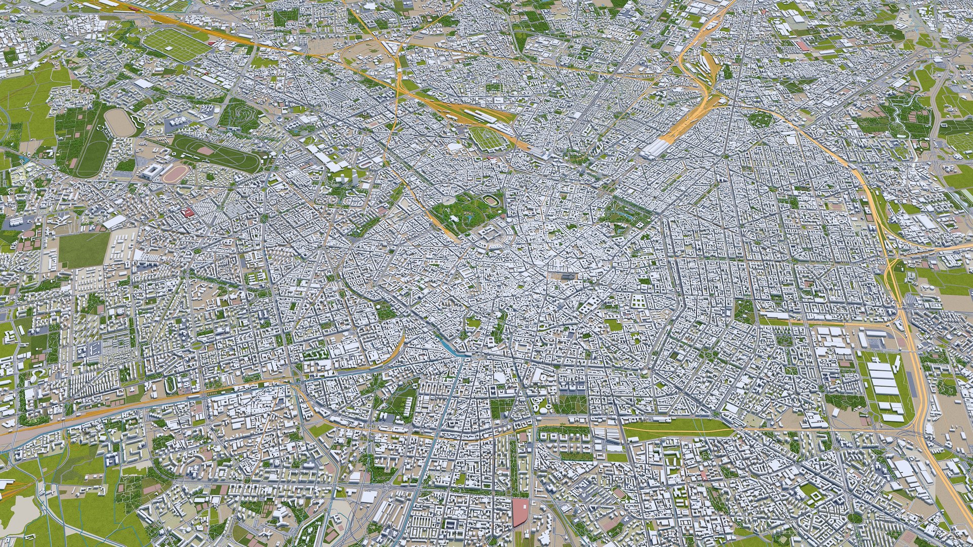 3D city area building model - TurboSquid 1533606