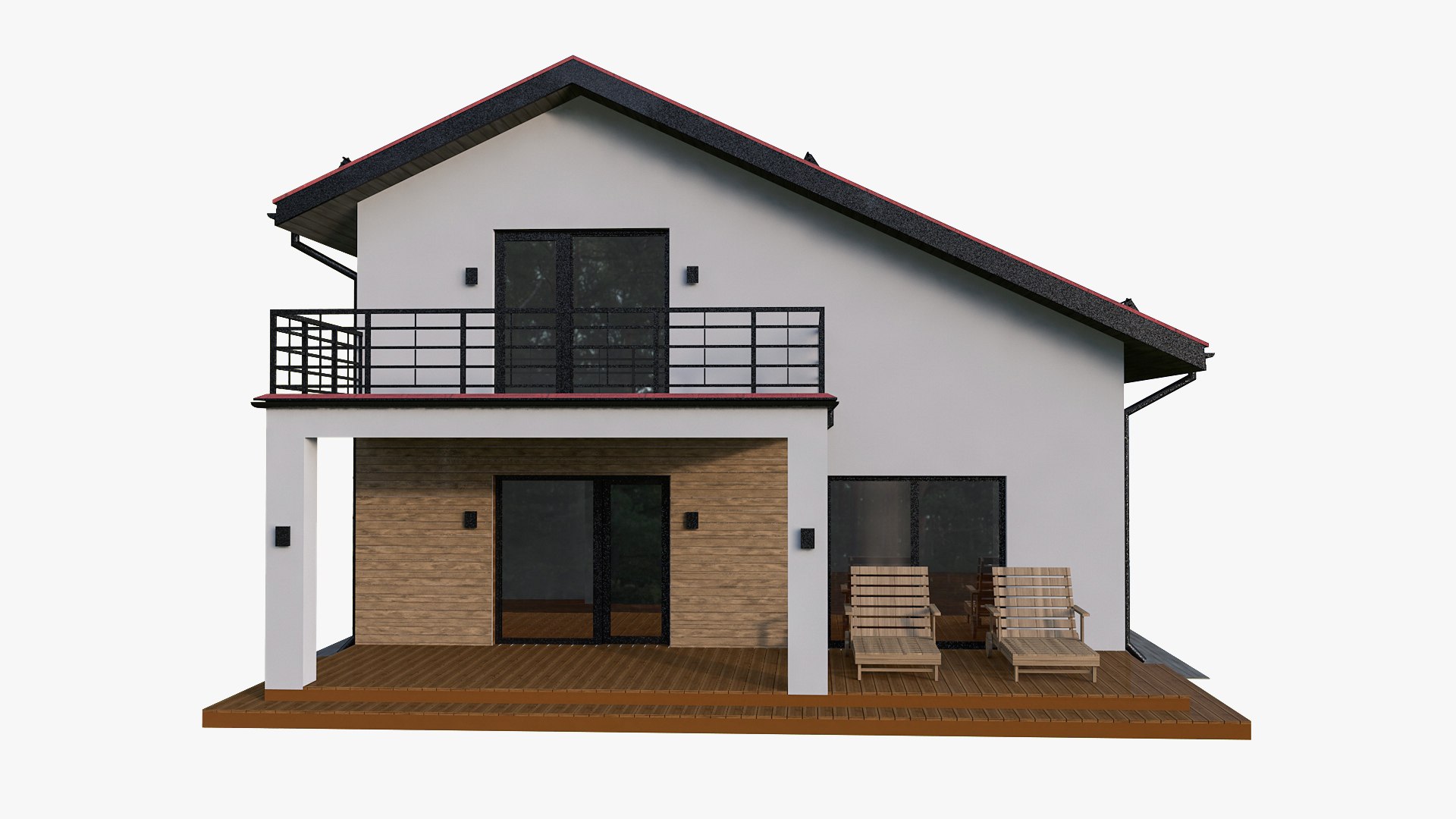 3D Model European Modern House - TurboSquid 1745624