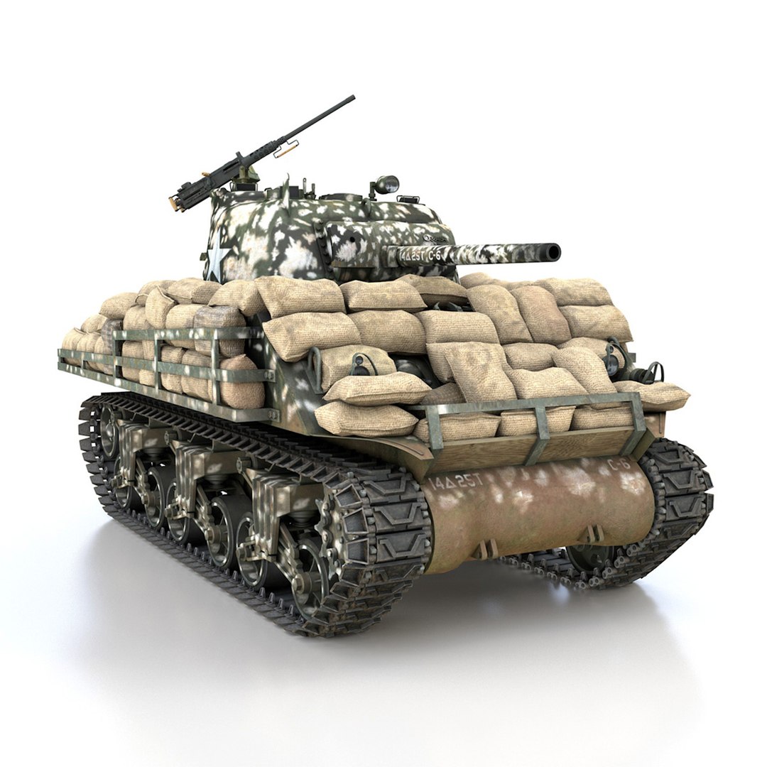 M4a3 75 W Sherman 3D Model - TurboSquid 1255153