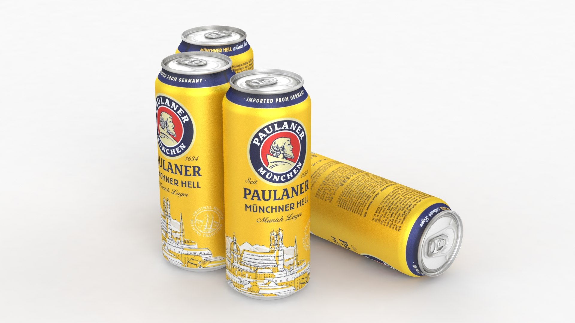 Beer Can Paulaner Munchner Hell 500ml 2021 3D - TurboSquid 1757433