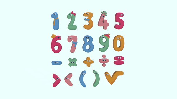 modelo 3d Número de dibujos animados v001 - TurboSquid 2159259