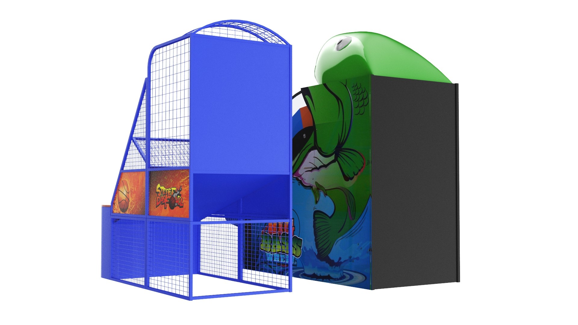 3D Two Arcade Games Monster Ticket And Basketball Model - TurboSquid ...