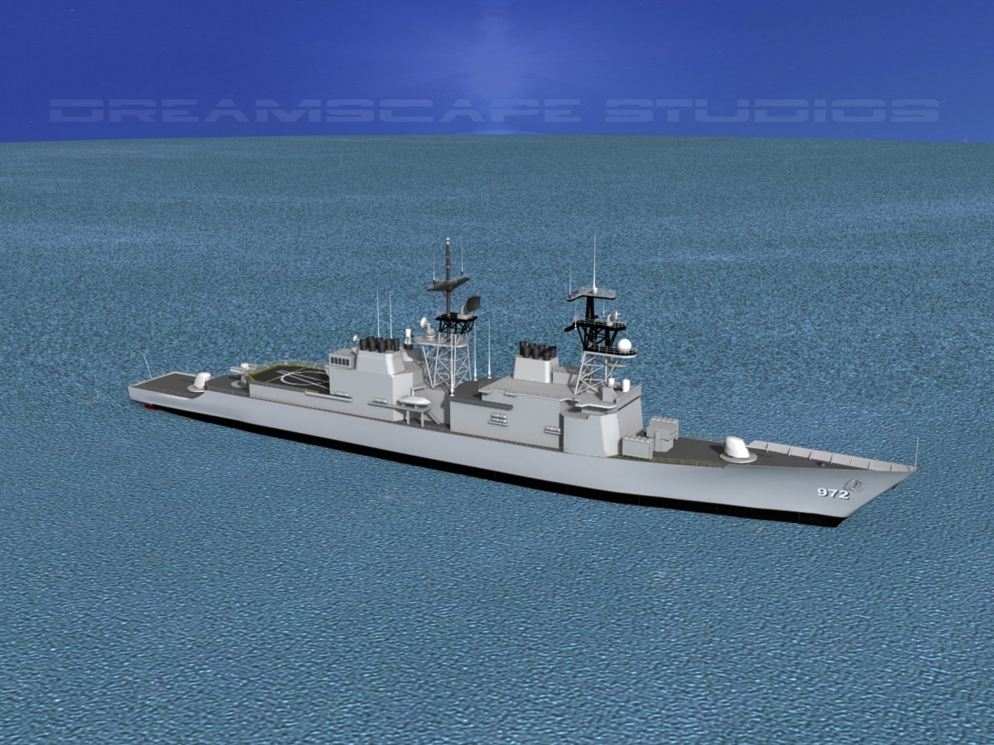3d Model Of Destroyers Class Spruance