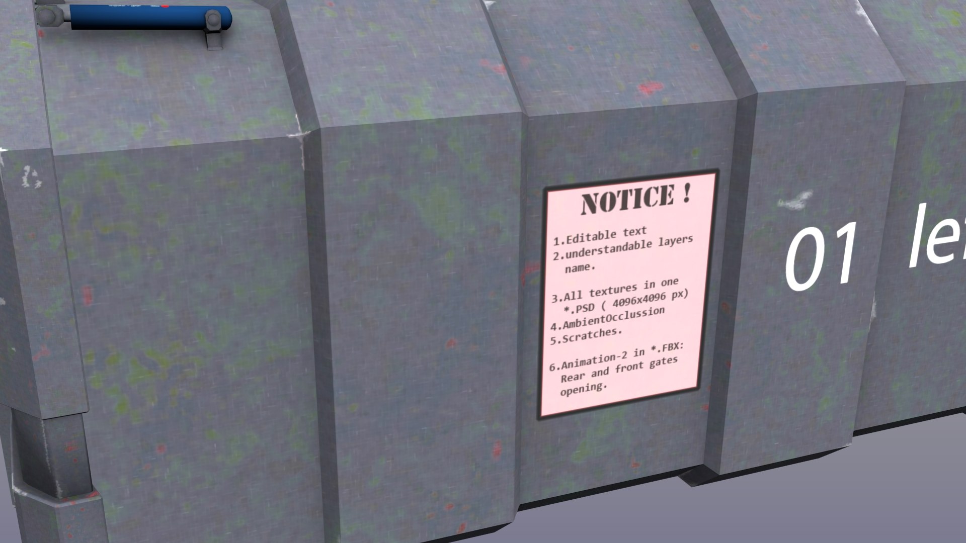 Container Hull Gate 3D Model | 1147015 | TurboSquid