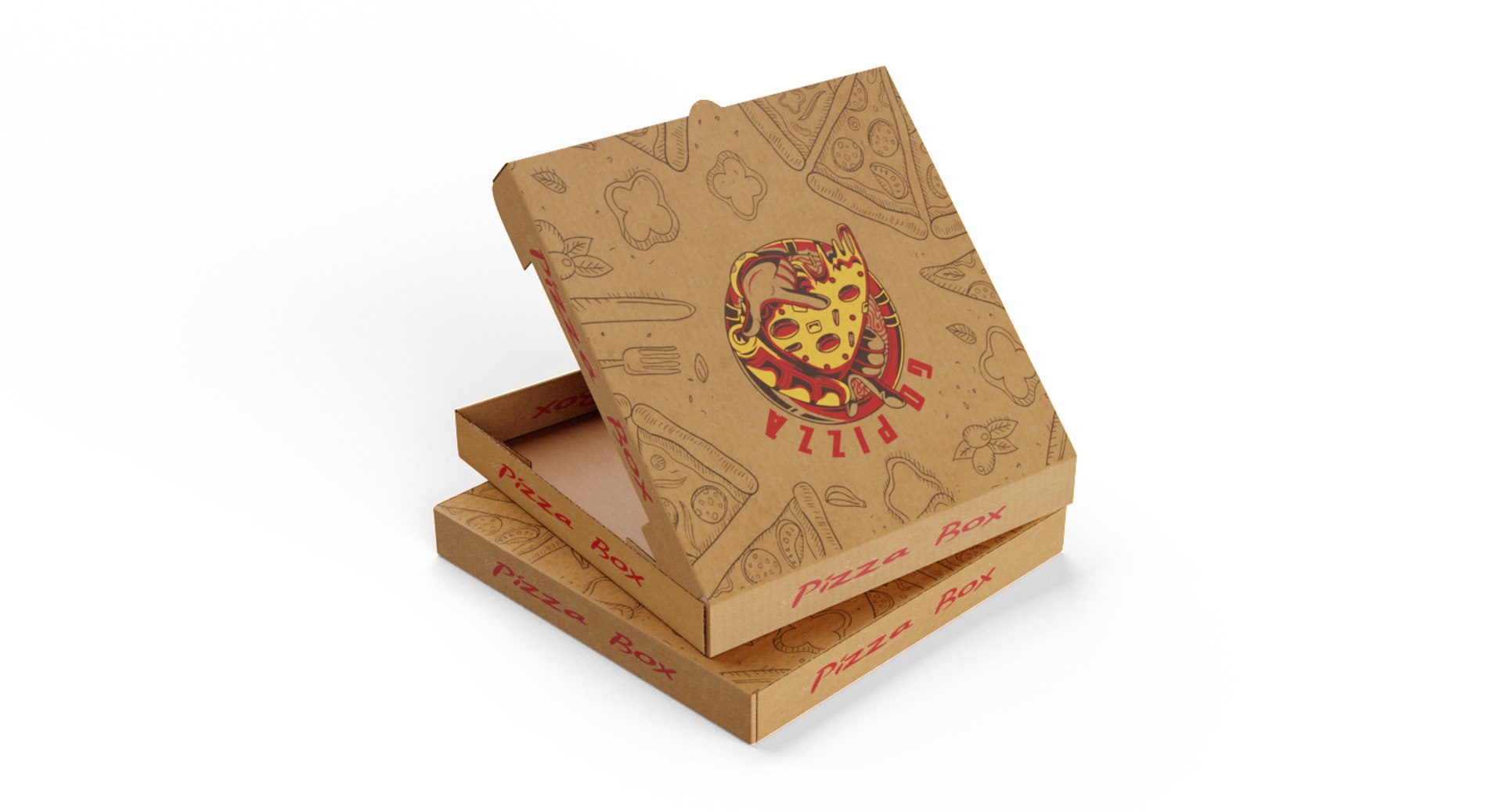 3D Model Pizza Box - TurboSquid 1397698