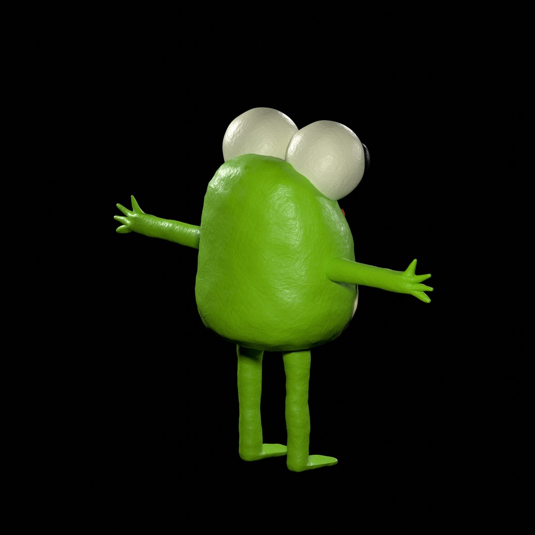 3D Model Plasticine Frog In T Pose - TurboSquid 2114446