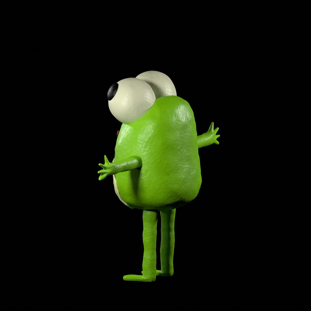 3D Model Plasticine Frog In T Pose - TurboSquid 2114446