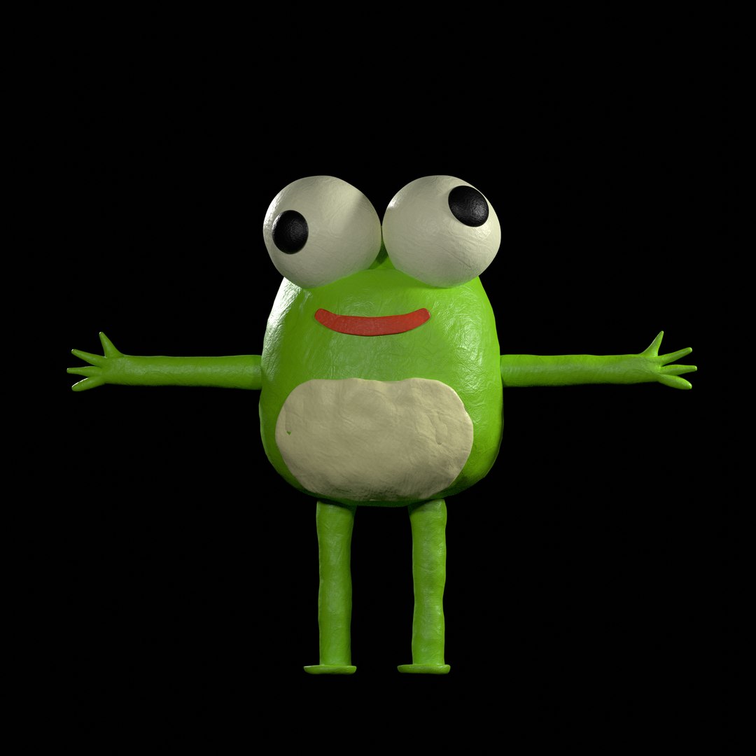 3D Model Plasticine Frog In T Pose - TurboSquid 2114446