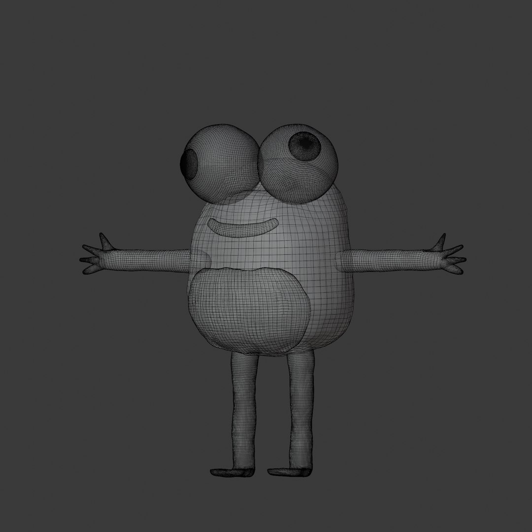 3D Model Plasticine Frog In T Pose - TurboSquid 2114446