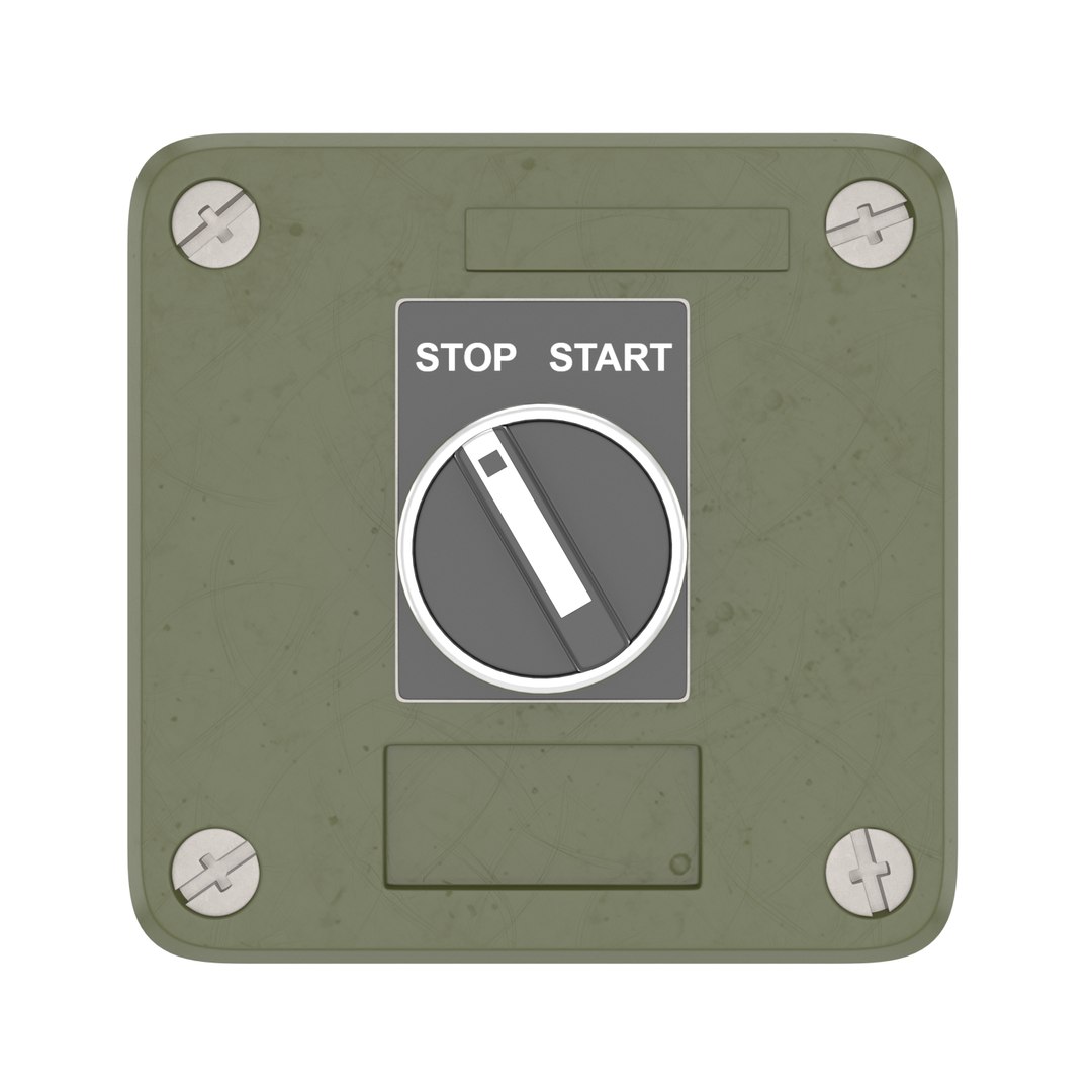 Industrial switch button 3D model - TurboSquid 1270308