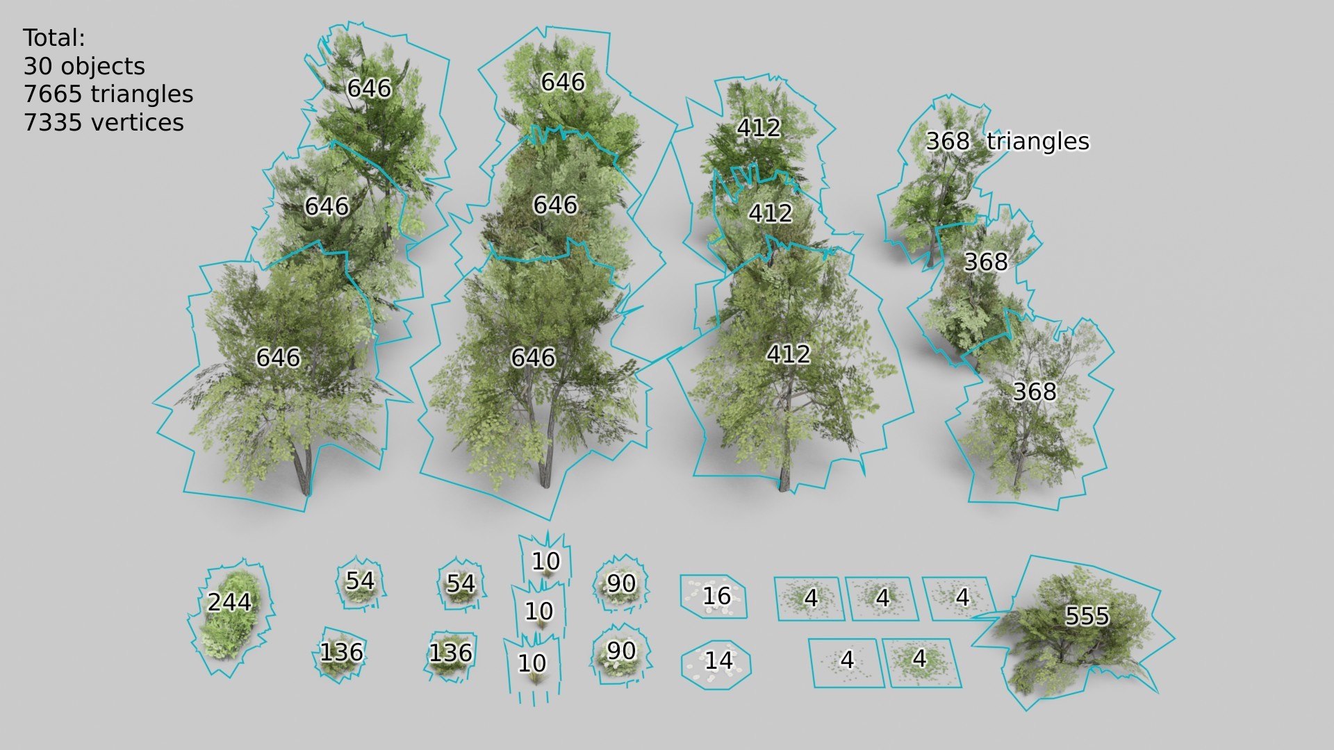 Free 3D Shapespark Low Poly Plants Kit - TurboSquid 1826978