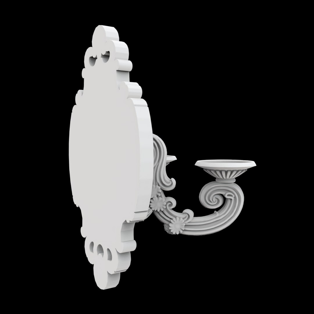 3D Classic Victorian Candle Sconce 3D Print Model - TurboSquid 2486806
