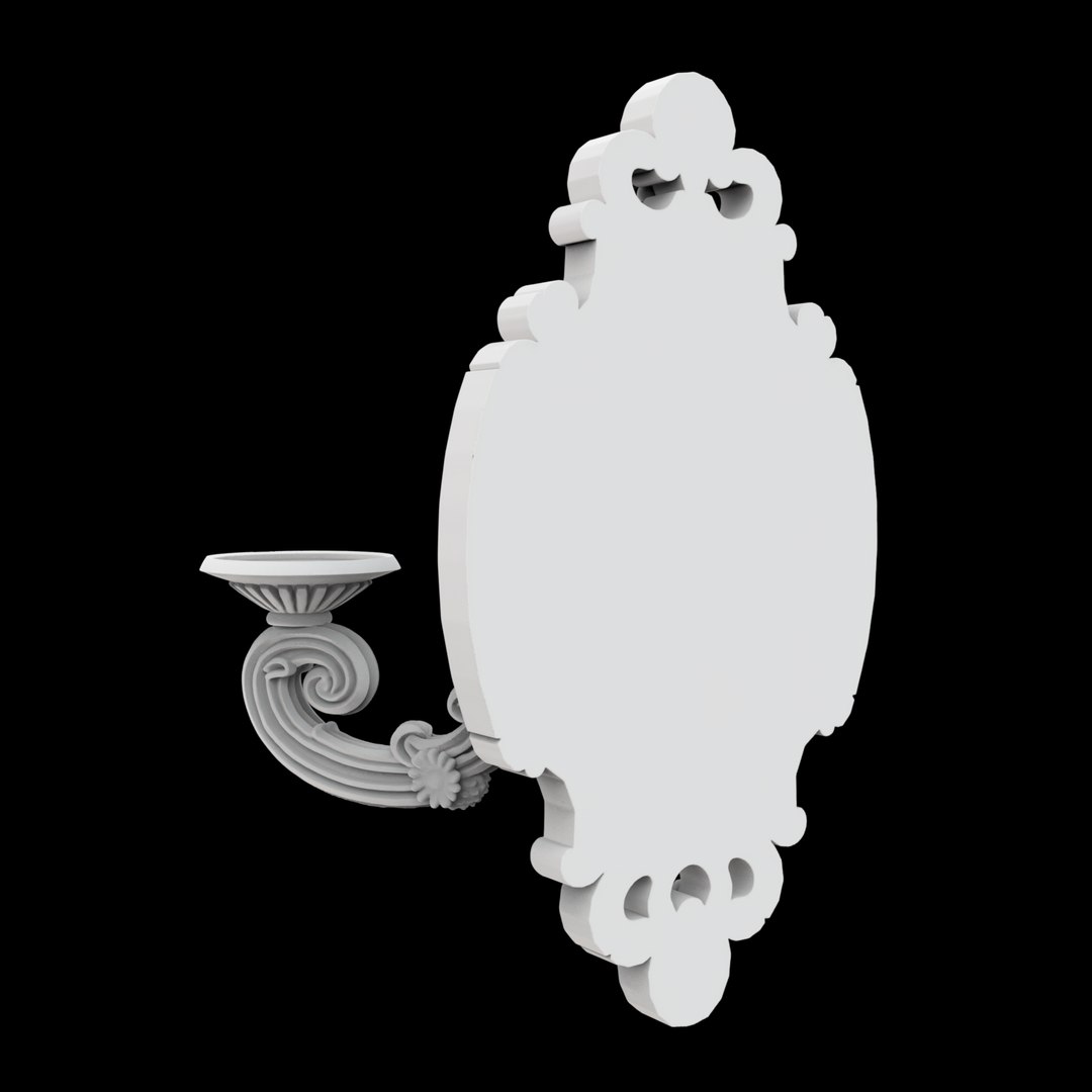 3D Classic Victorian Candle Sconce 3D Print Model - TurboSquid 2486806