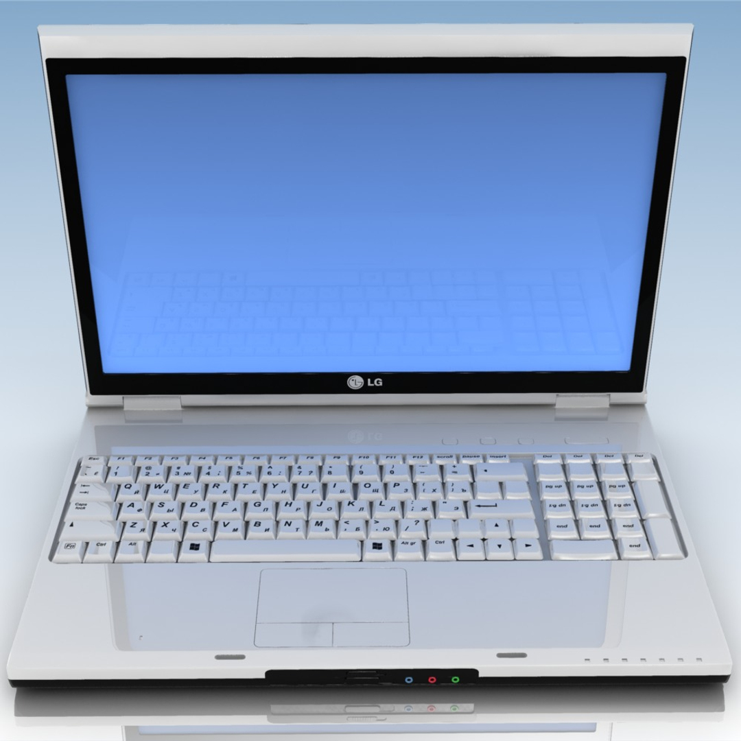 notebook lg e500 laptop 3d model