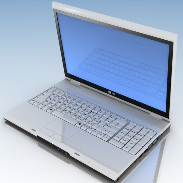notebook lg e500 laptop 3d model
