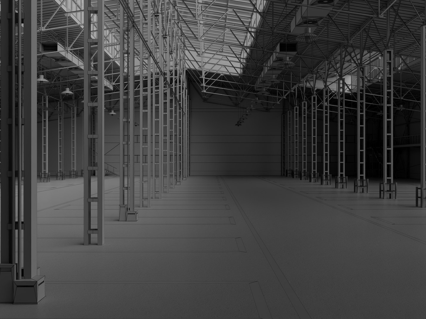 3D Large Industrial Warehouse Building - TurboSquid 2507659