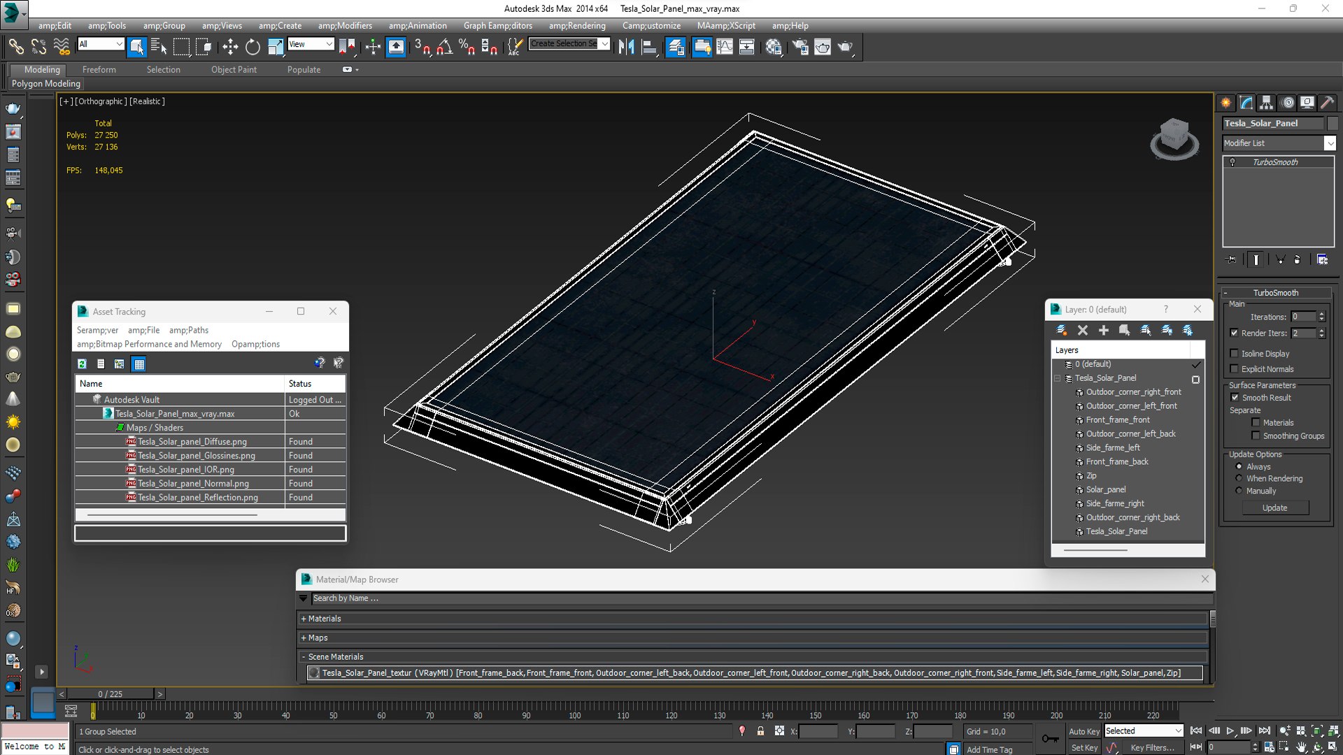 Tesla Solar Panel model - TurboSquid 2175125