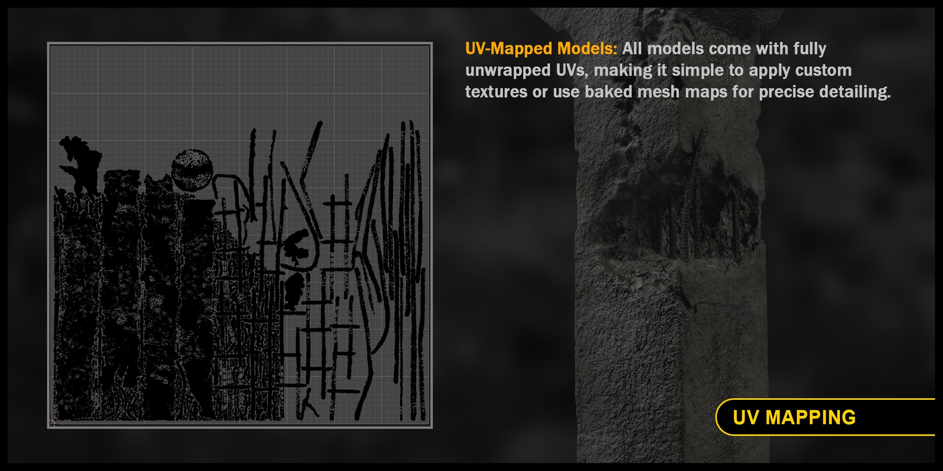 Collapsed Damaged And Destroyed Columns Kitbash Volume 01 3D Model ...