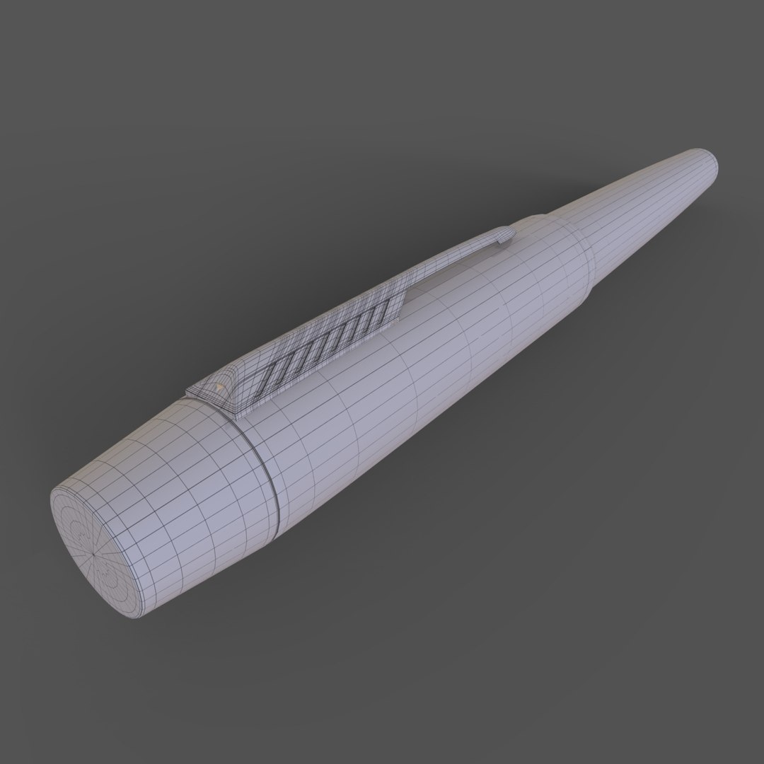 Pen parker im black 3D model - TurboSquid 1623531