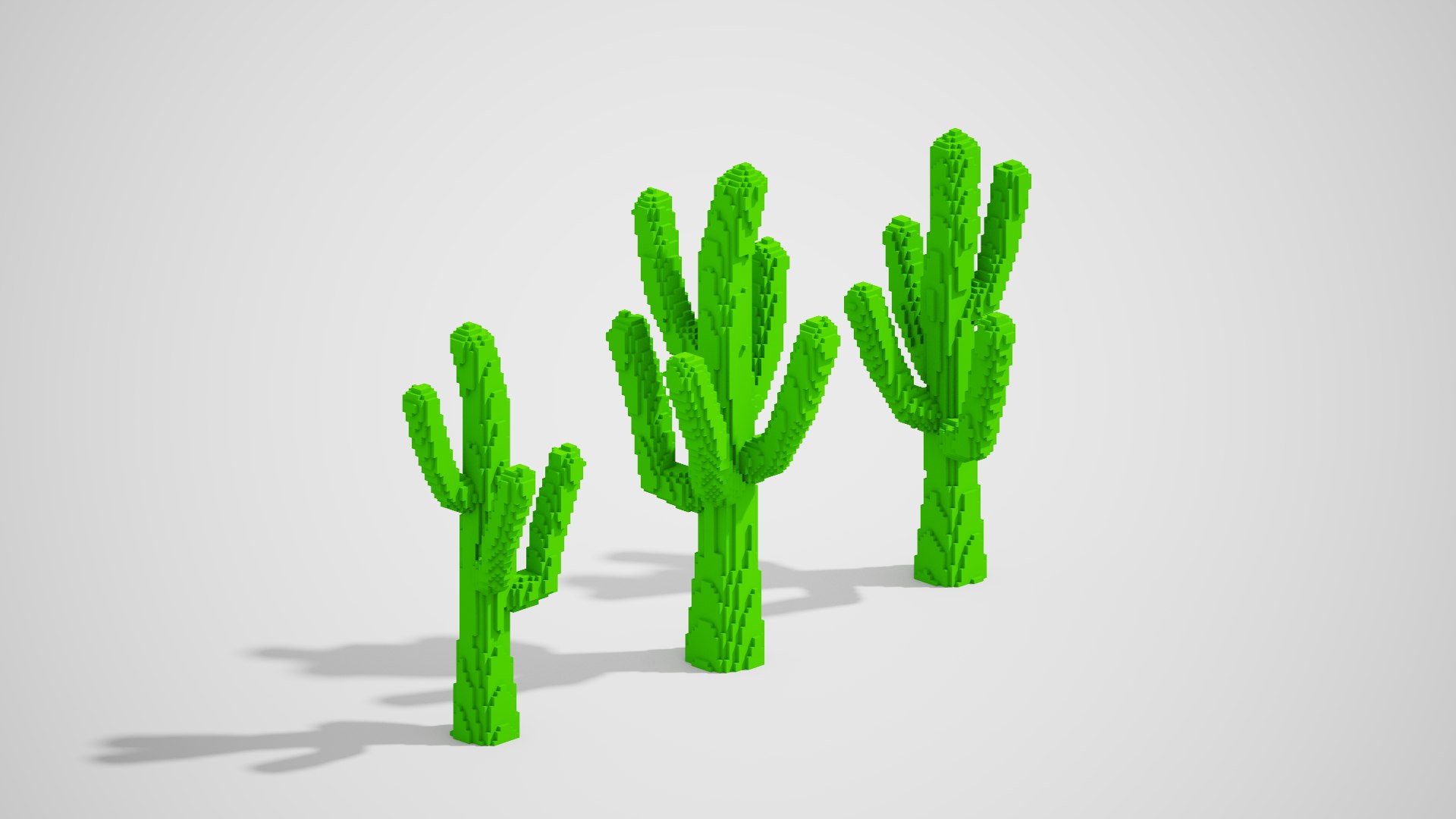 Isometric Cactus Set 3D Model - TurboSquid 2193210