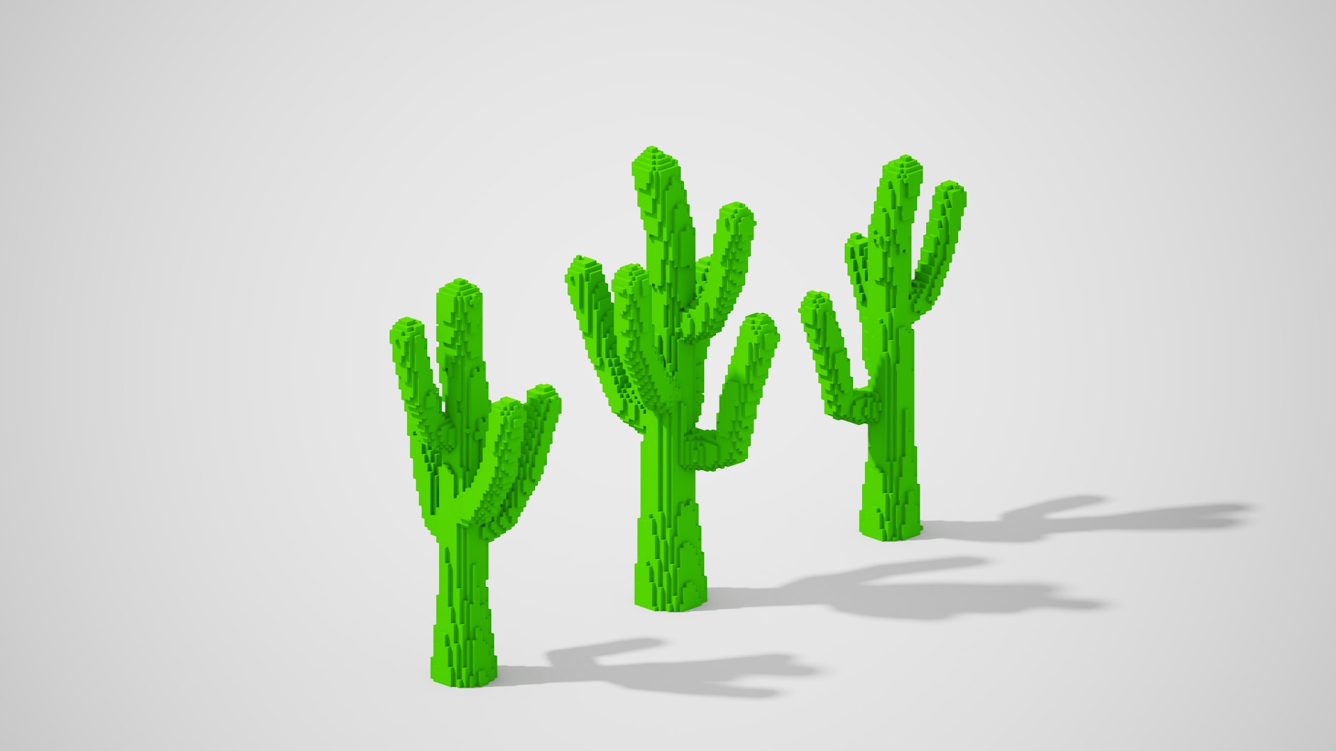 Isometric Cactus Set 3D Model - TurboSquid 2193210