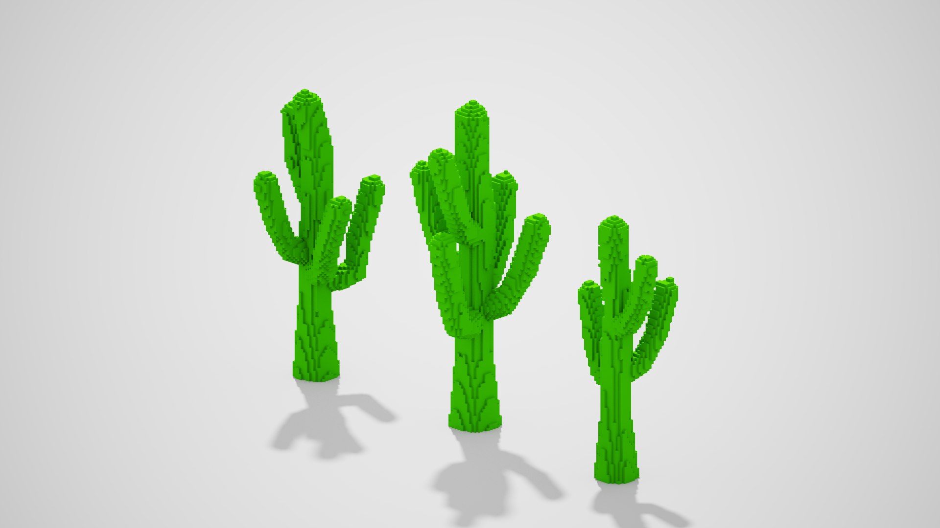 Isometric Cactus Set 3D Model - TurboSquid 2193210