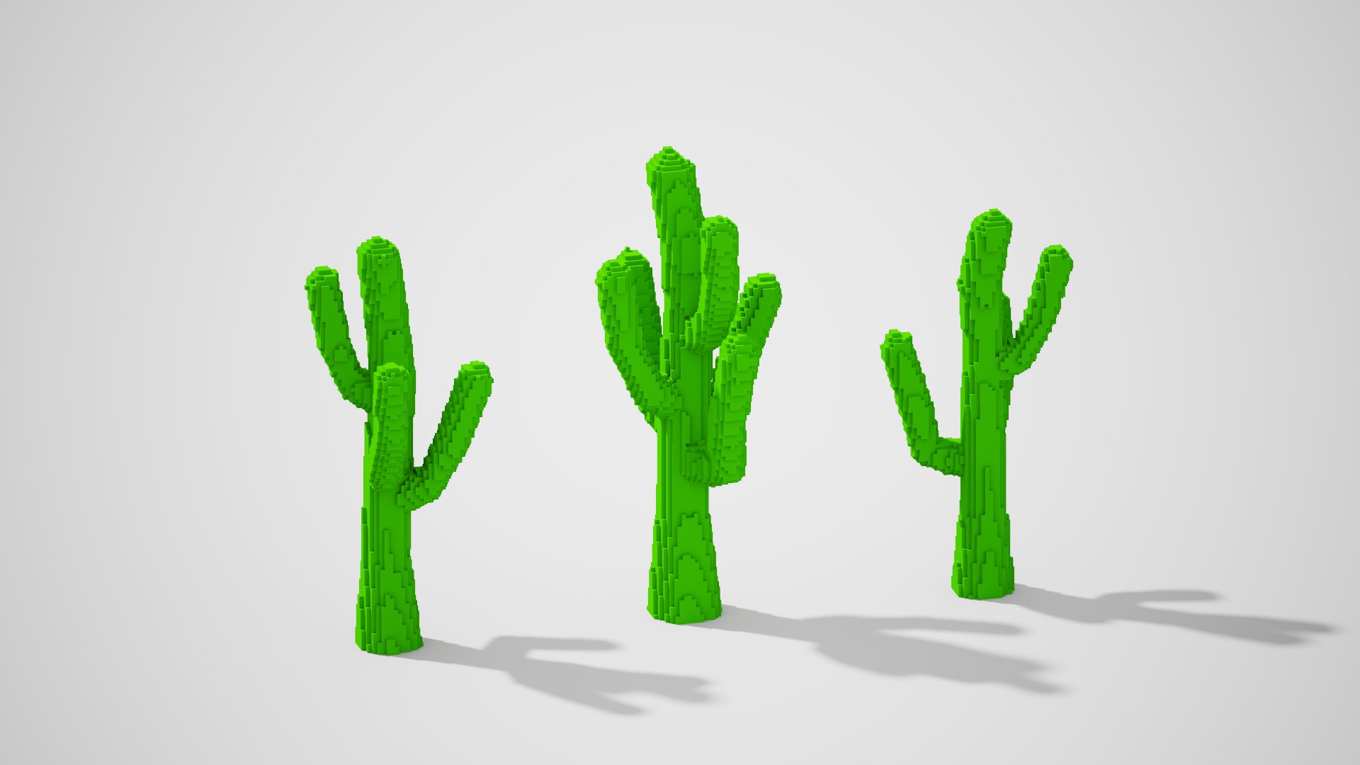 Isometric Cactus Set 3D Model - TurboSquid 2193210