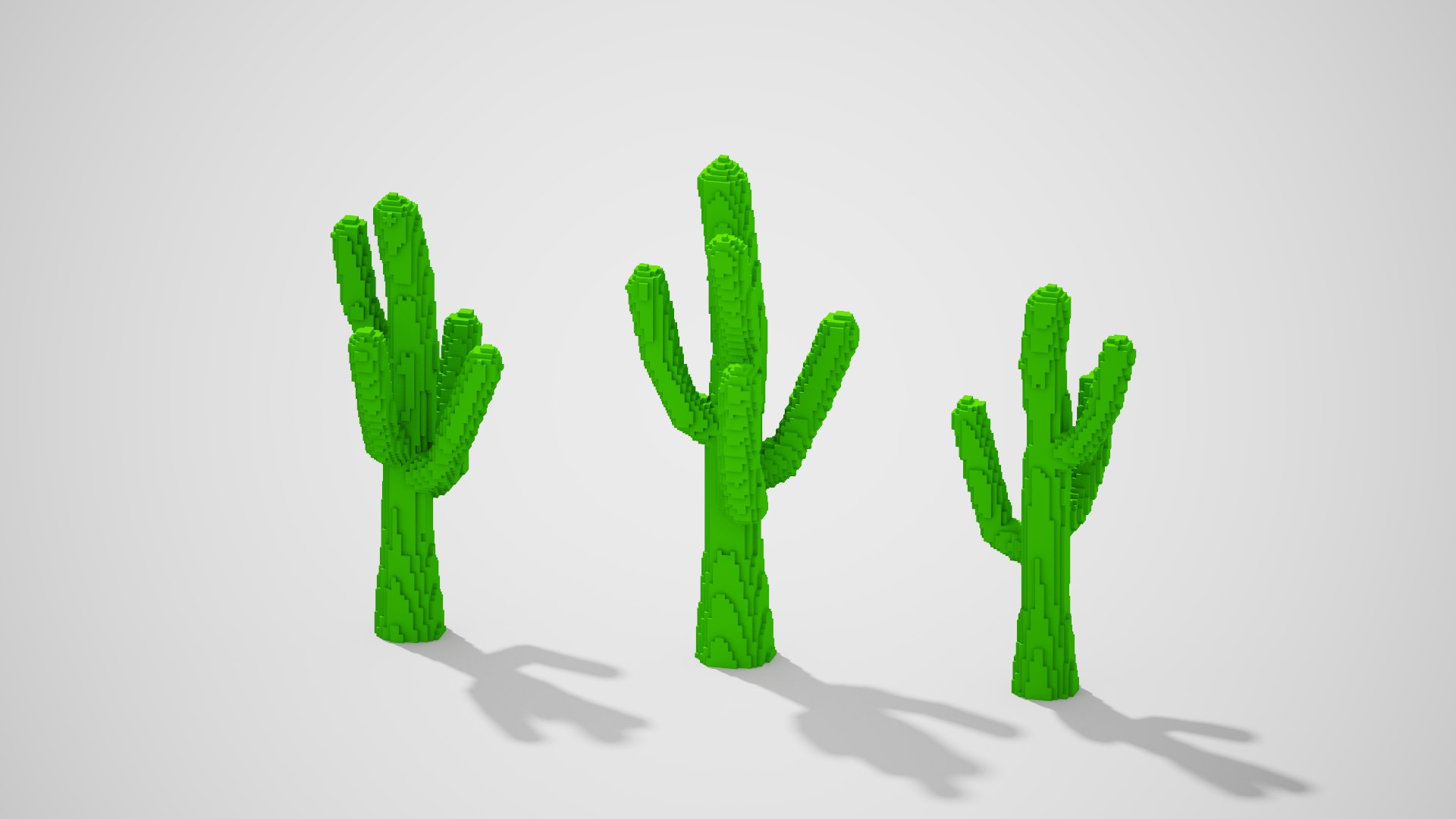 Isometric Cactus Set 3D Model - TurboSquid 2193210