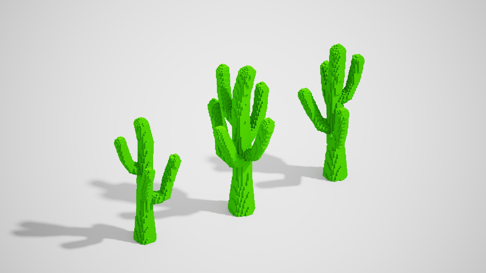 Isometric Cactus Set 3D Model - TurboSquid 2193210