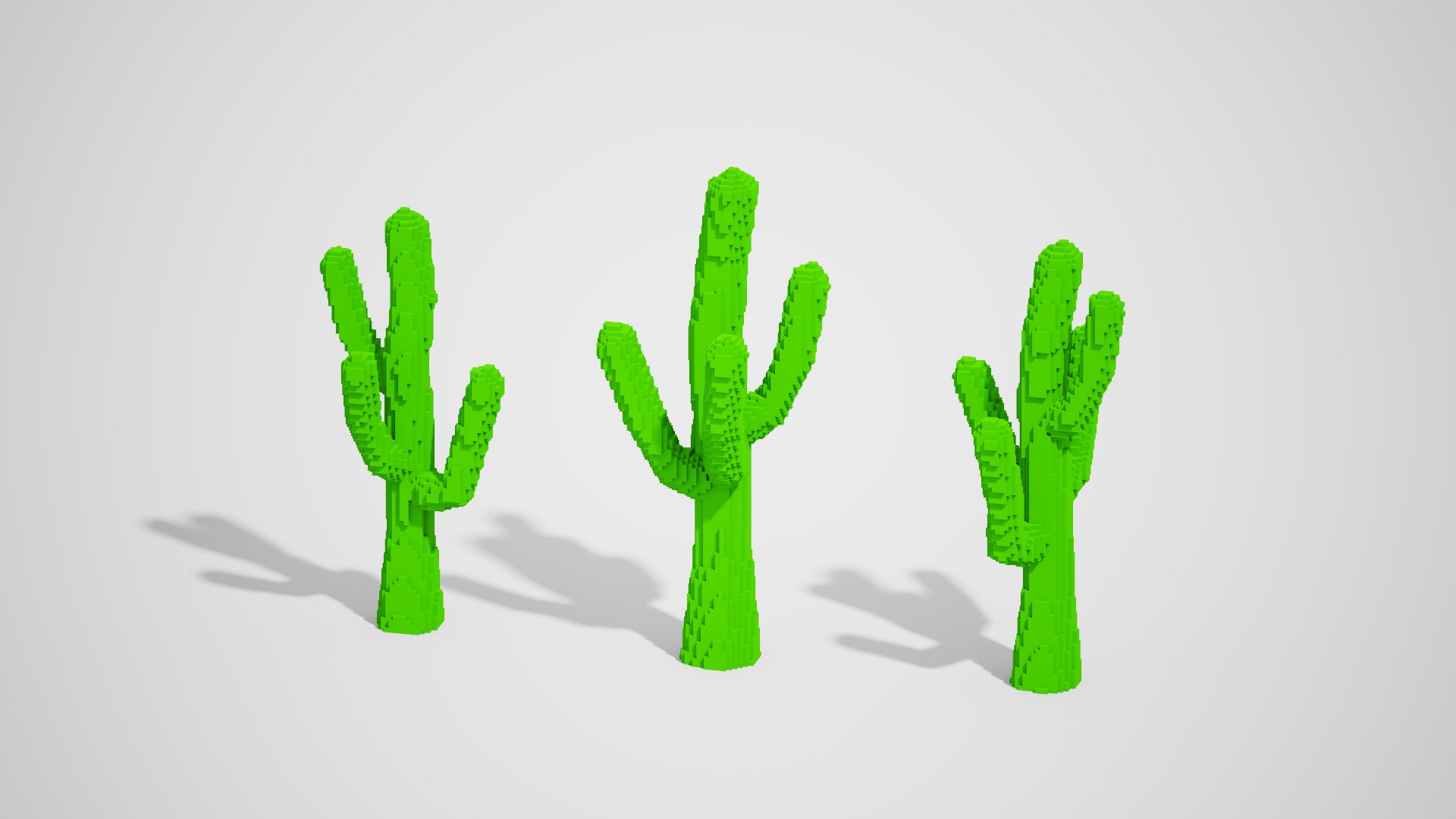 Isometric Cactus Set 3D Model - TurboSquid 2193210