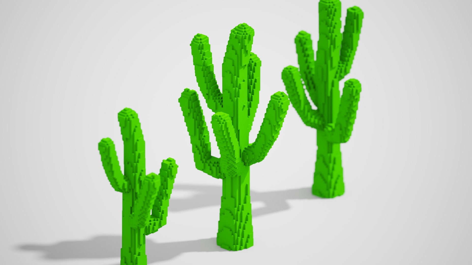 Isometric Cactus Set 3D Model - TurboSquid 2193210