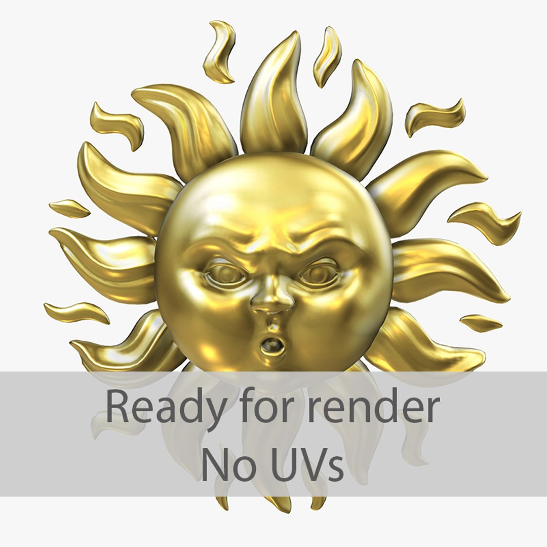 Free Sun Face 3d Model